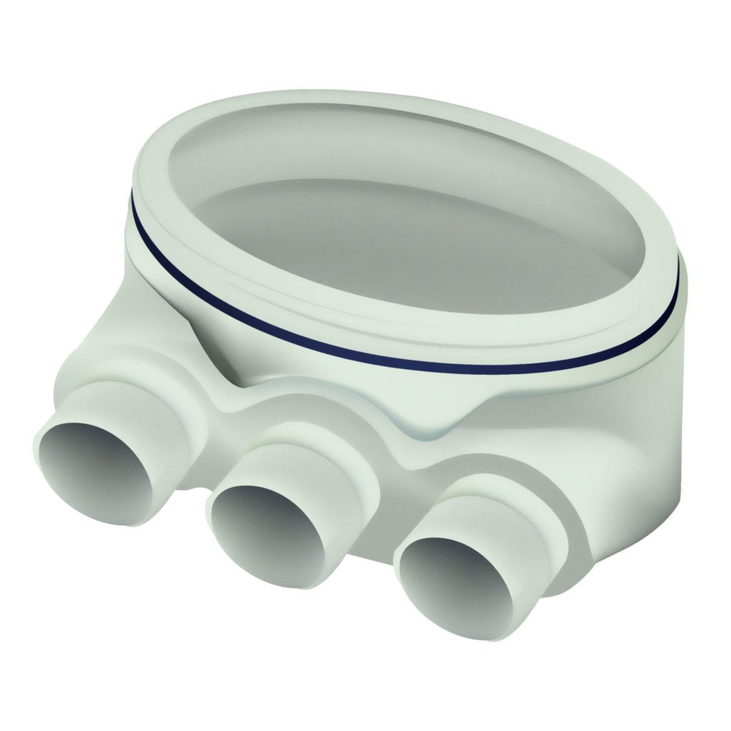 Triple Vacuum Connector - A-dec 500 (Surf colour) - presidental